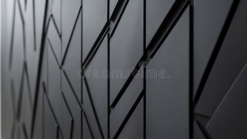 Abstract Dark Recessed Geometric Wall Panel Design Stock Illustration ...