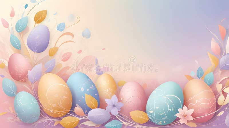 AI-generated Abstract Easter Background with Pastel Tones and Flowing ...