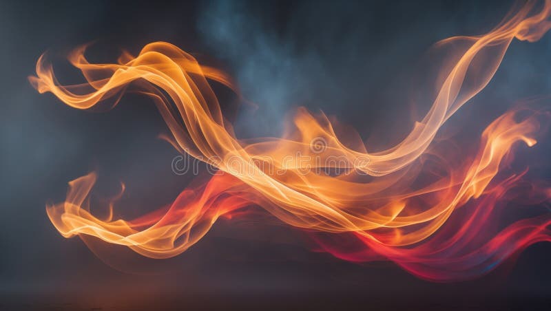 Abstract Fire Swirl with Dynamic Light Effect Stock Image - Image of ...