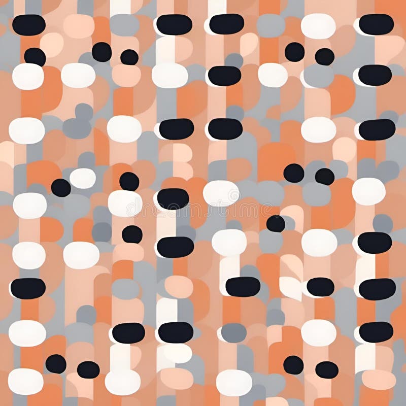 Abstract Geometric Pattern with Circles in Neutral Tones. Stock ...