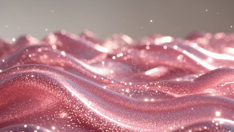 Abstract Glittering Pink Liquid Surface Texture Stock Image - Image of ...