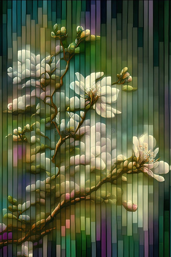 Ode To Spring in a Tapestry Stock Illustration - Illustration of ...