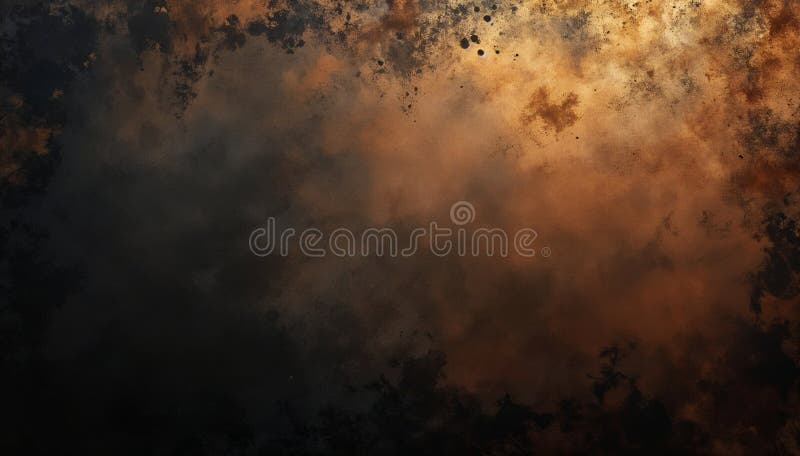 Abstract Cloud of Black Brown and Orange Mist Grunge Background Stock ...