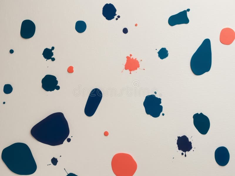 Abstract Ink Blots on Clean Neutral Paper Surface Stock Photo - Image ...