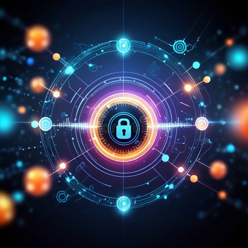 AI generated abstract lock stock illustration. Illustration of ...