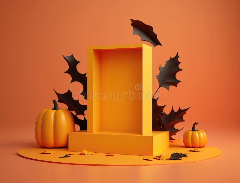 AI Generated Abstract Minimal Geometric Forms, Podium for Product ...