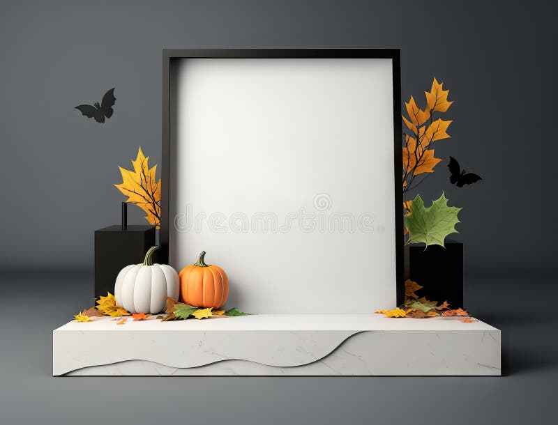 AI Generated Abstract Minimal Geometric Forms, Podium for Product ...