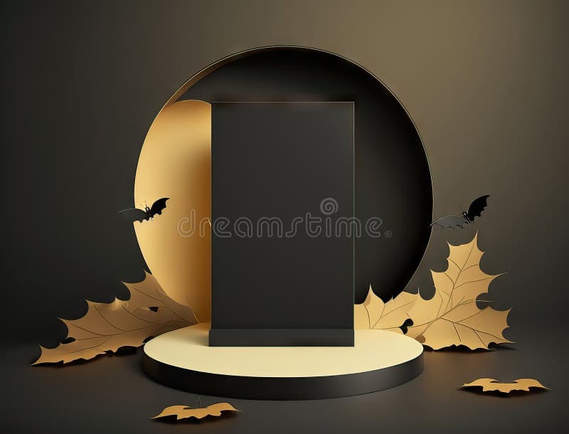 AI Generated Abstract Minimal Geometric Forms, Podium for Product ...