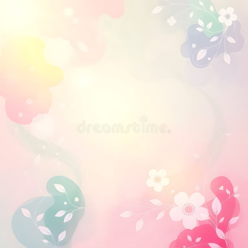 AI-generated Abstract Spring Background with Pastel Floral Textures ...
