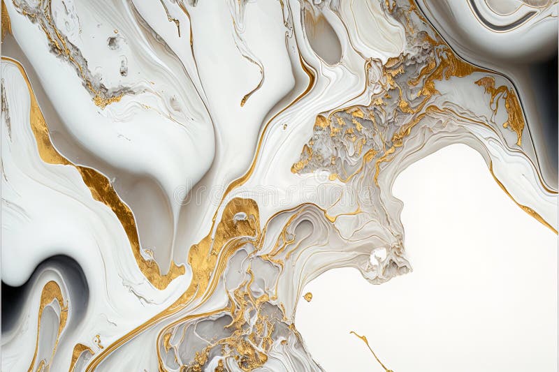 # AI Generated Abstract Texture Photography: White Gold Intricate ...