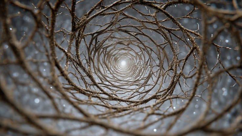 AI-generated Abstract View of Intertwined Branches Forming a Tunnel ...