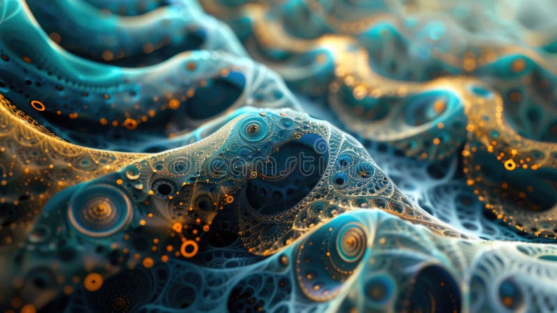 AI-generated Abstract Visual, Showcasing Unique Patterns and Textures Created through Machine ...