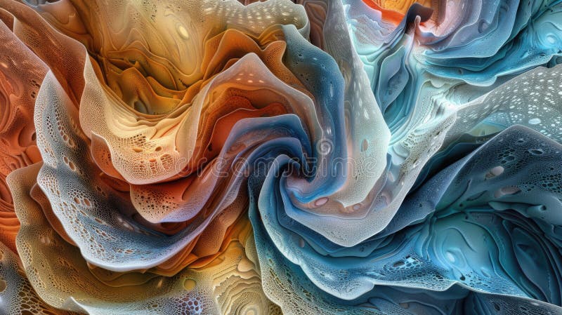 AI-generated Abstract Visual, Showcasing Unique Patterns and Textures Created through Machine ...