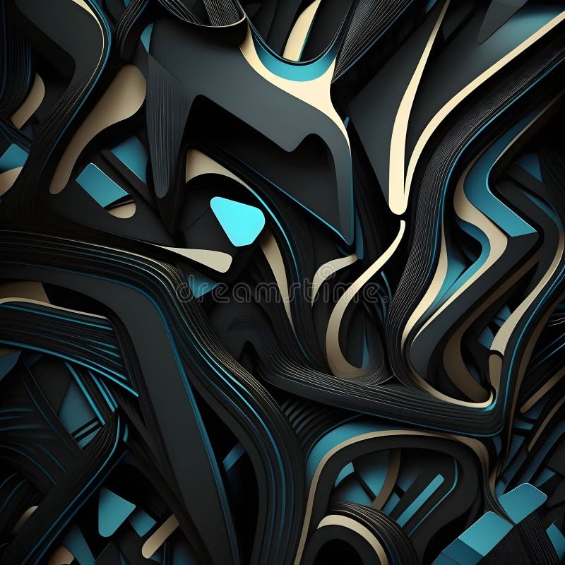 AI Generated Abstract Wallpaper Design with Metallic Elements Stock ...