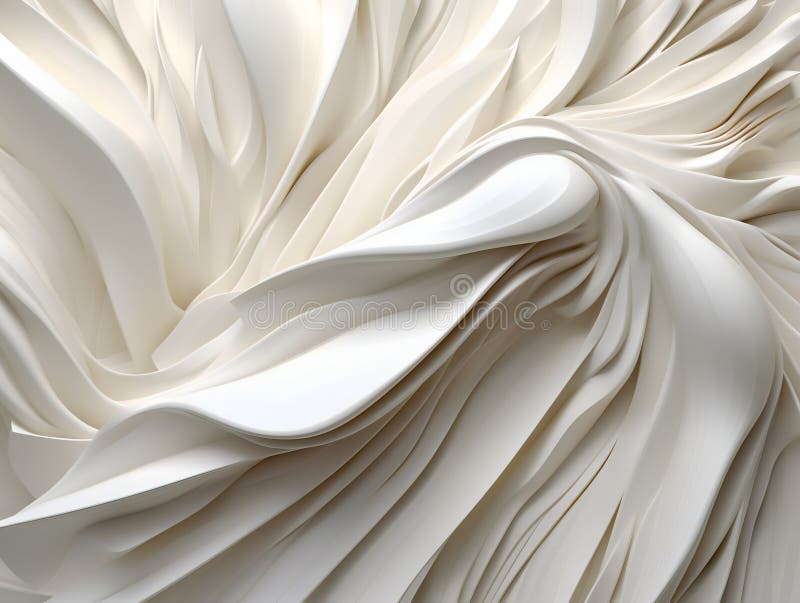 White Paint Wavy Texture Abstract Design Expressive Art Stock ...