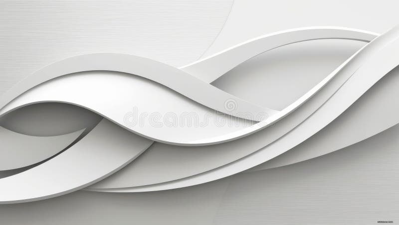 Abstract White Wave Pattern with Elegant Curves. Stock Illustration ...