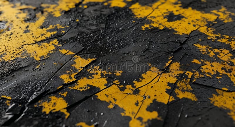 Abstract Yellow Black Scratch Grunge Texture Stock Image - Image of ...