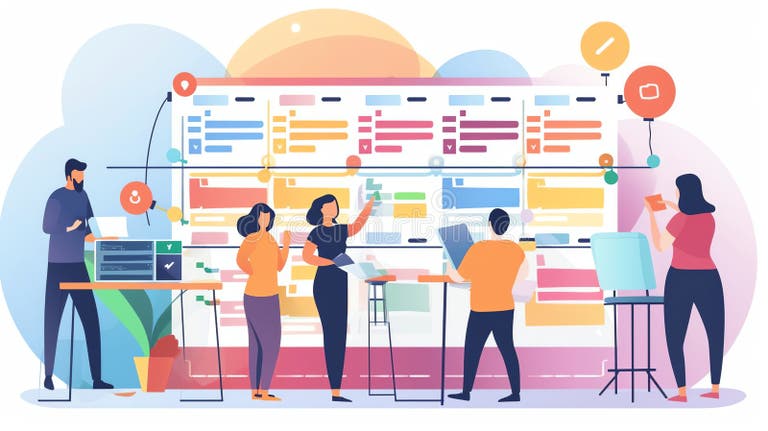 0software_project_management Stock Illustration - Illustration of ...