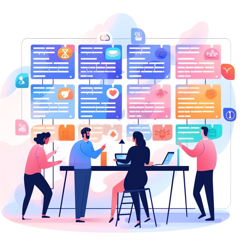 2software_project_management Stock Illustration - Illustration of ...