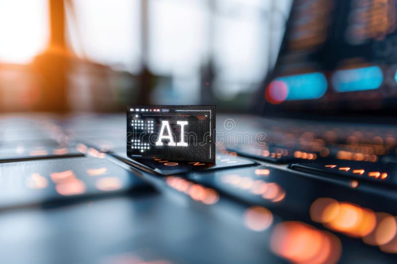 AI Chip on Circuit Board, Modern Computing, Digital Innovation ...