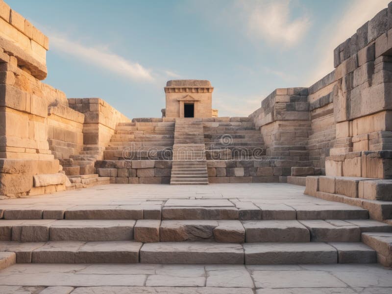 Ancient Historical Stone Structures and Terraced Well Stock Photo ...