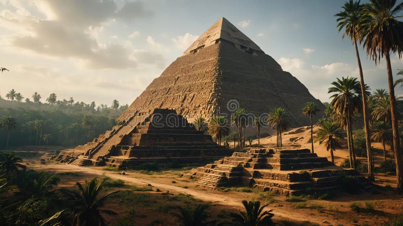 Ai Generated Ancient Pyramids Stock Illustration - Illustration of ...