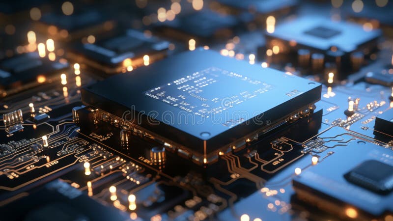 AI Generated Animation of a Computer Board with Zoom Out Effect ...