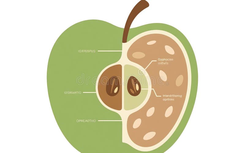 AI-Generated Apple Cross-Section Stock Illustration - Illustration of ...
