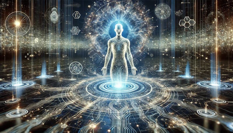 Independent AI: the Power of Digital Networks Stock Illustration ...