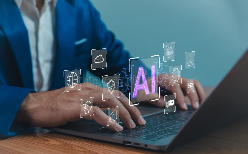 AI Generated Artificial Intelligence Chatbot, Humans Use AI Technology ...