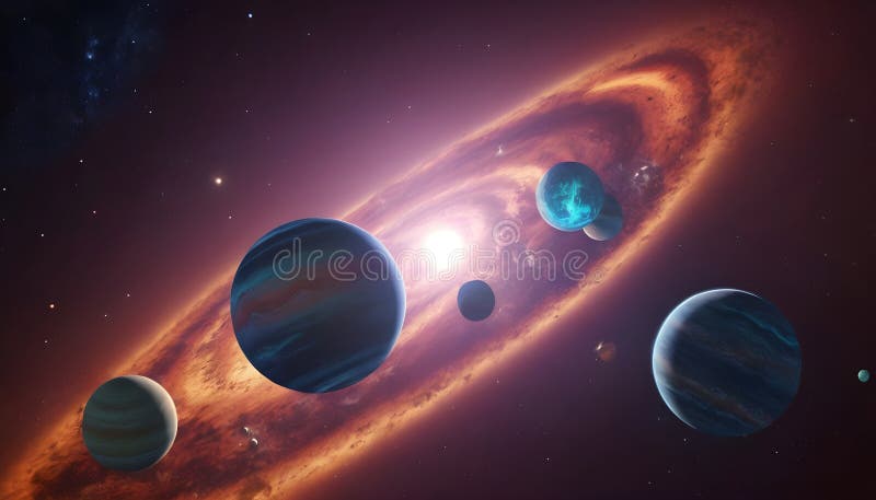 An Artist S Impression of Planets in Space Solar Systems with Bright ...