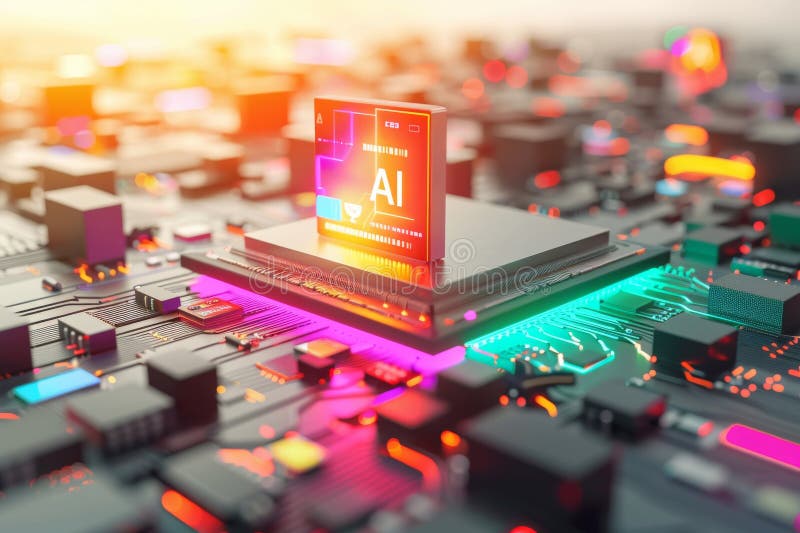 Artistic AI Brain with Neon Circuits, Representing Creativity, Advanced ... Artistic AI Brain with Neon Circuits, Representing Creativity, Advanced ...