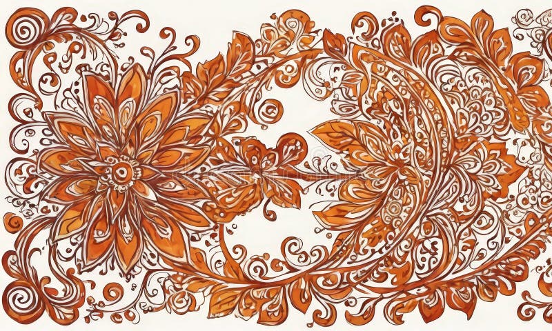 Drawing flower design stock illustration. Illustration of floral ...