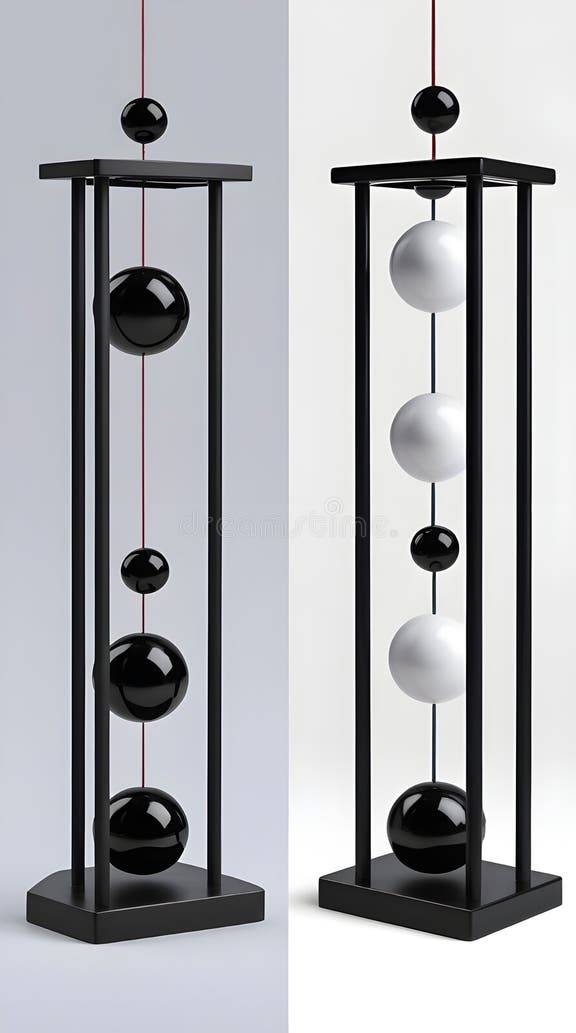 An AI-Generated Artistic Comparison of Two Modern Pendulum Sculptures ...