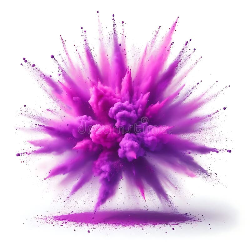 Vibrant Purple Color Explosion AI-Generated Abstract Powder Burst for ...