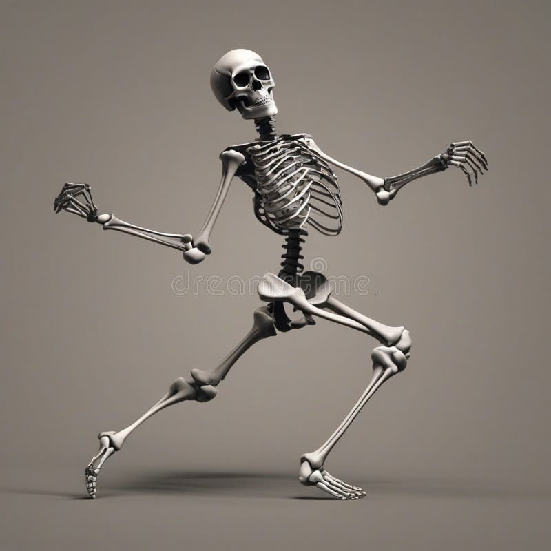 AI Generated Artwork Depicting a Dancing Human Skeleton Stock ...