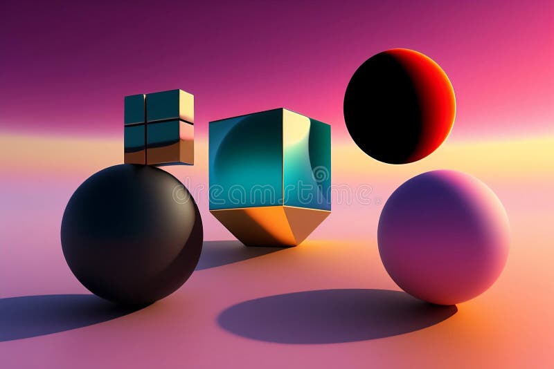 3d Render of a Sphere with Balls.generative AI Stock Illustration ...