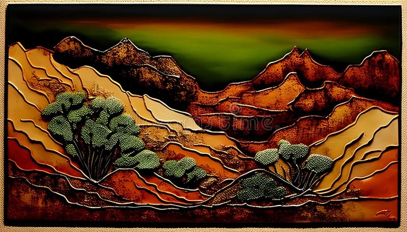 Earthy Hues of Nature, Made with Generative AI Stock Illustration ...