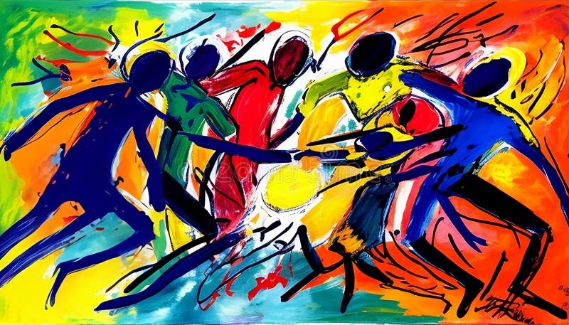 Collaborative Efforts: Abstract Expressionism Artwork, Made with ...