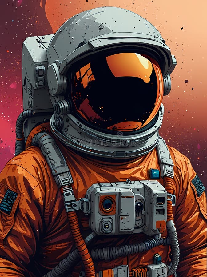AI-Generated Astronaut in a Stunning Digital Portrait with a Galactic ...
