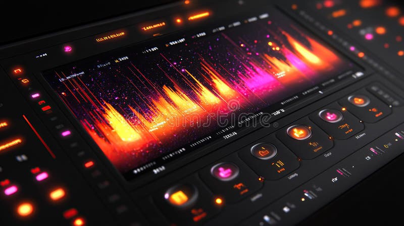 AI-Generated Audio Mixer Interface Stock Illustration - Illustration of ...