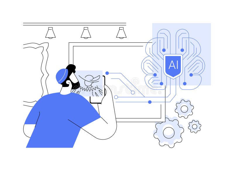 AI-Generated Augmented Reality Art Abstract Concept Vector Illustration ...