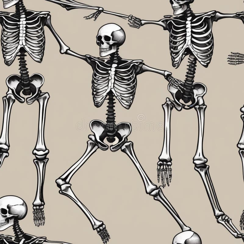 Skeletons Dancing Drawing Stock Illustrations – 121 Skeletons Dancing ...