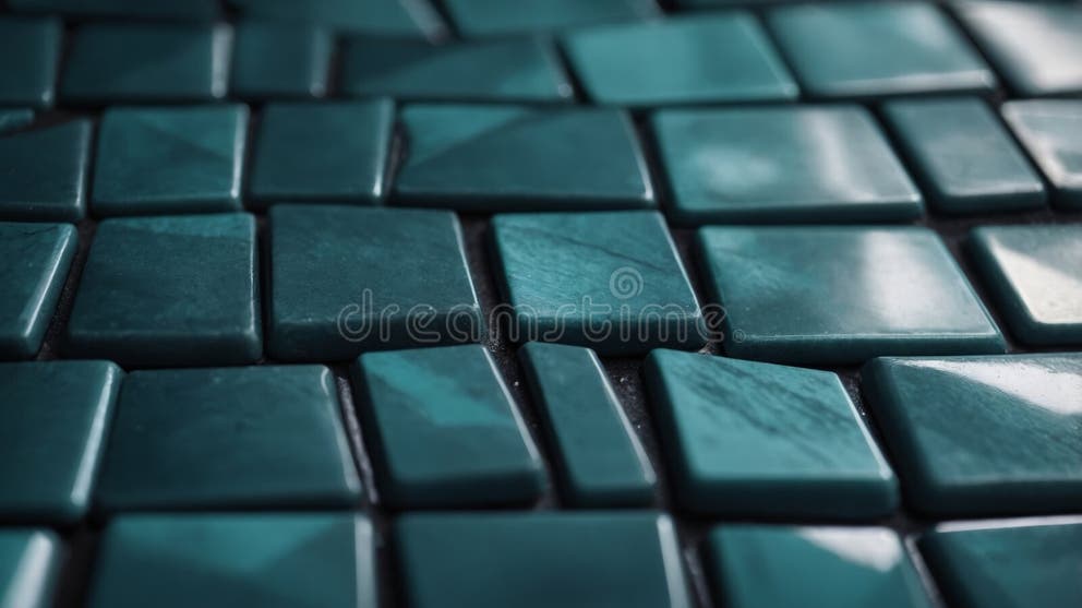 Background with Different Teal Blue Colored Triangle Shaped Wall Tiles ...