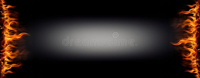 Burning banner with smoke stock illustration. Illustration of flaming ...