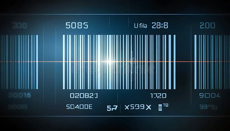 AI-Generated Barcode Scan stock image. Image of identification - 374539429