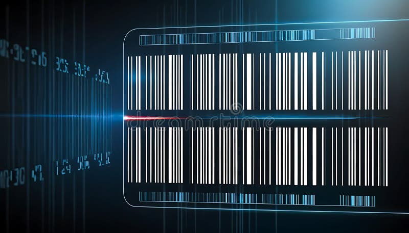 AI-Generated Barcode Scan stock photo. Image of abstract - 374539462