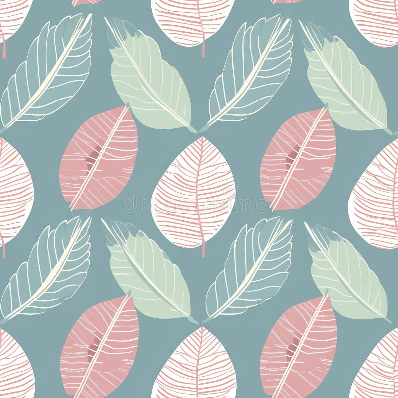 5beautiful_Leaf_wrapping stock photo. Image of seamless - 278873536