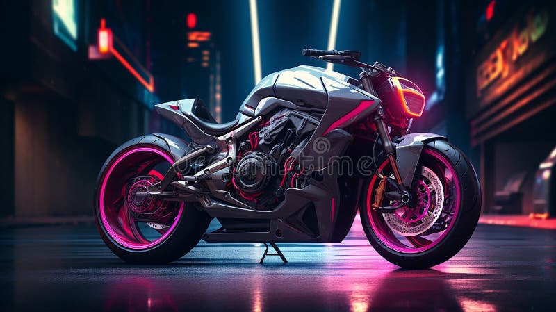 AI-generated Future Bike Concept Stock Illustration - Illustration of evolution, development ...