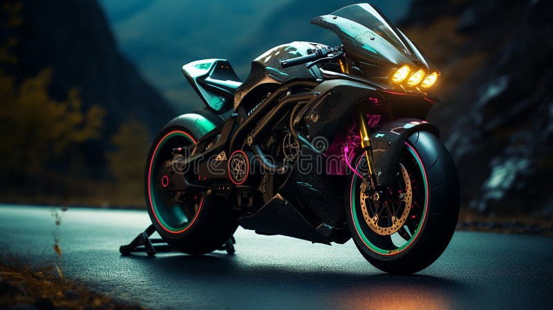 AI-generated Future Bike Concept Stock Illustration - Illustration of advanced, bicycle: 295847995
